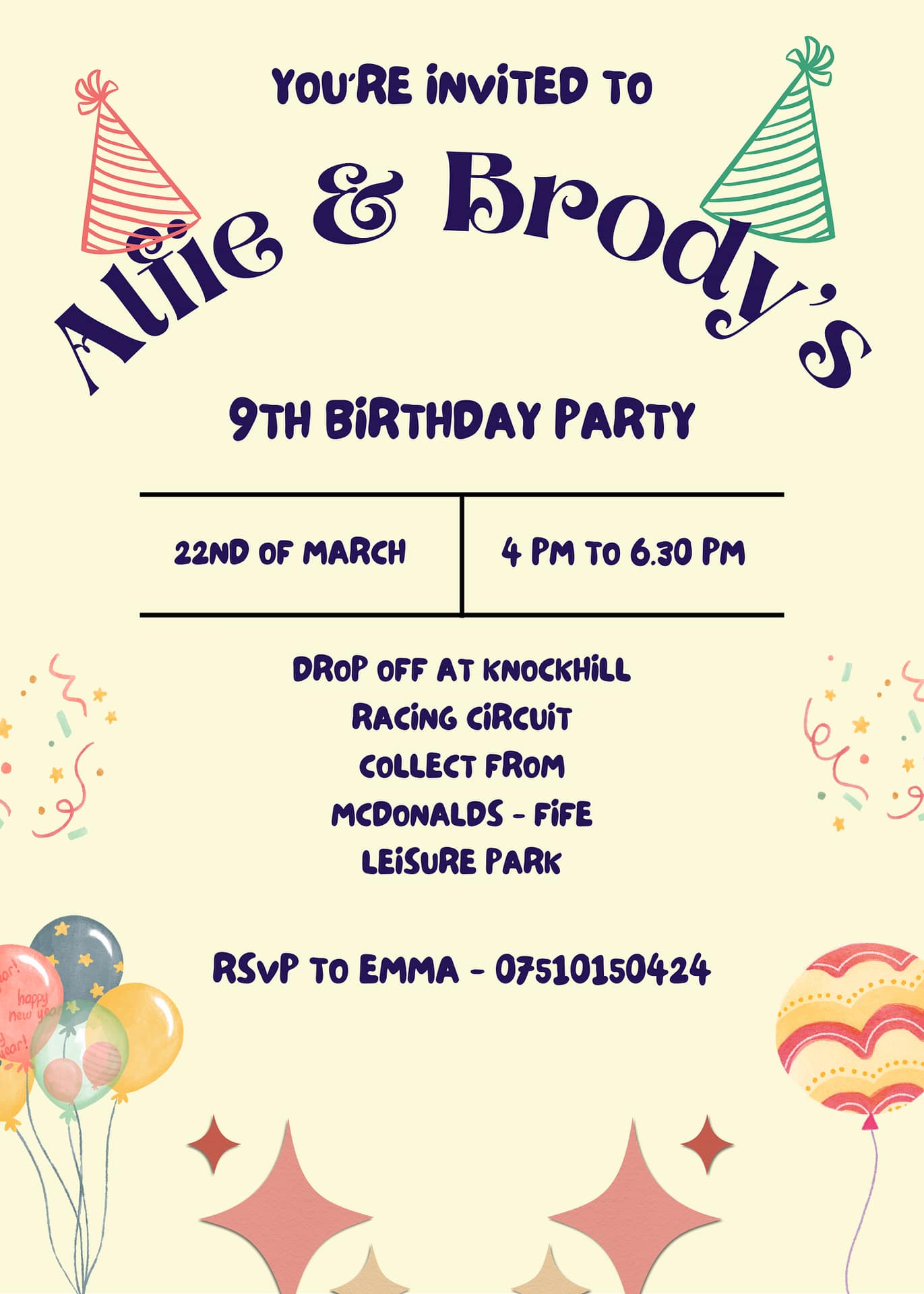 Cream Festive Birthday Invitation (1) - Bridge Systems Limited